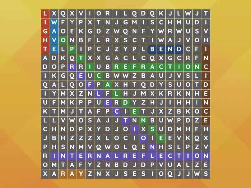 Refraction - Wordsearch