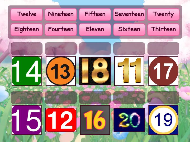 Numbers up to 20 - Une las parejas