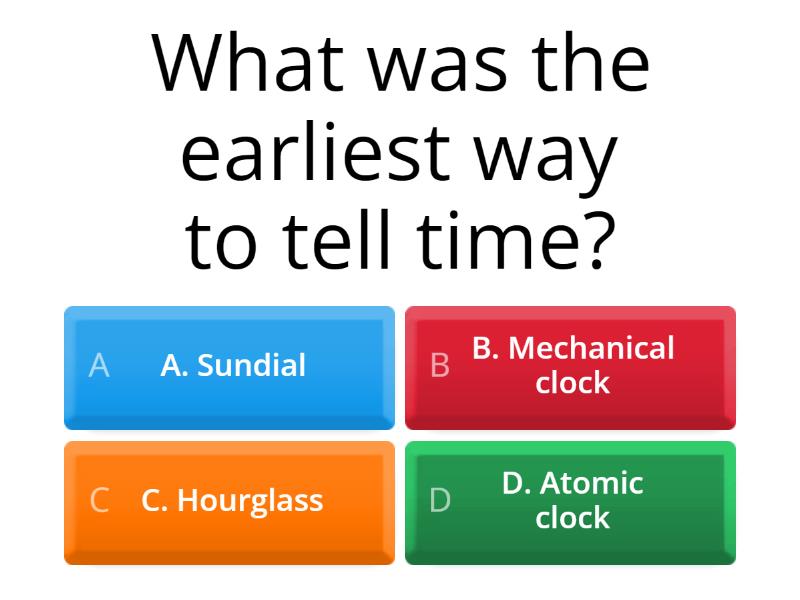 Timekeeping video multiple choice questions - Quiz