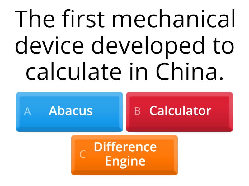 Early Calculating Devices - Quiz