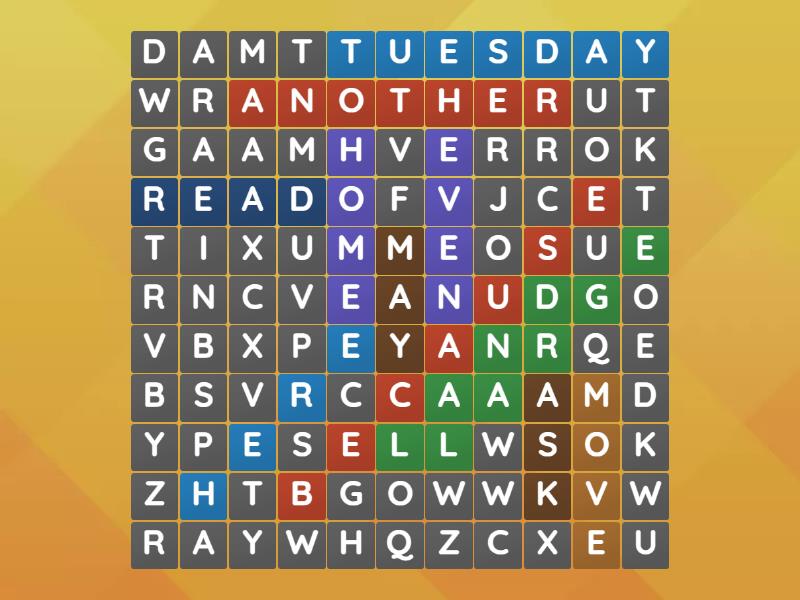 Week 17 Word search - Wordsearch