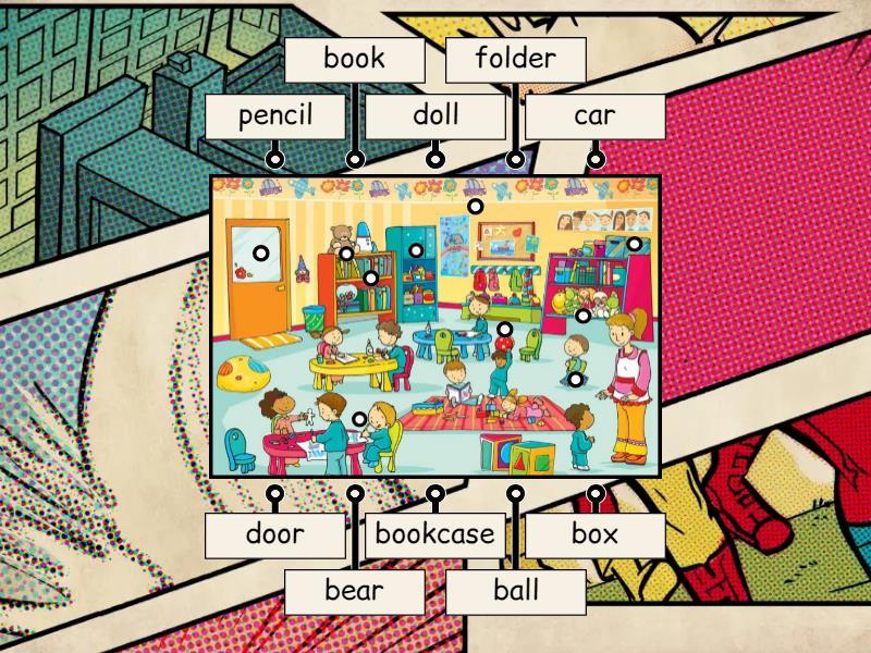 Kindergarten classroom - Labelled diagram
