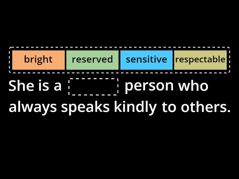 Personality traits - Complete the sentence