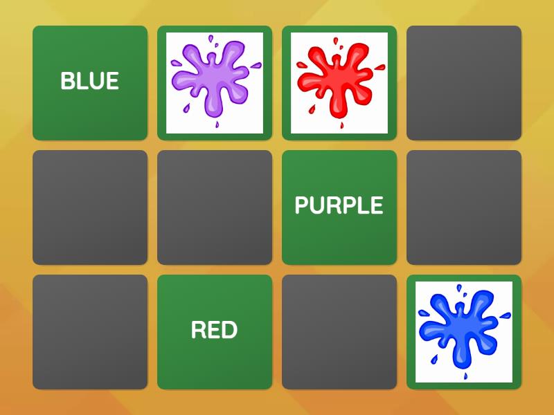 MEMORY GAME Colours - Matching pairs