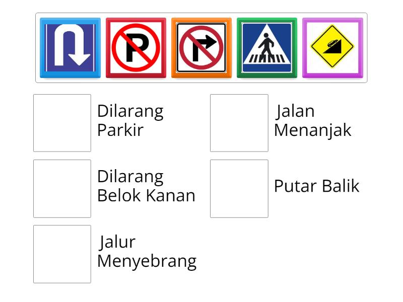 rambu rambu lalu lintas - Match up