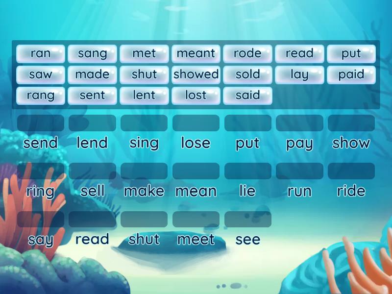 5th grade Irregular verbs V1, V2 (lend → sing) - Match up
