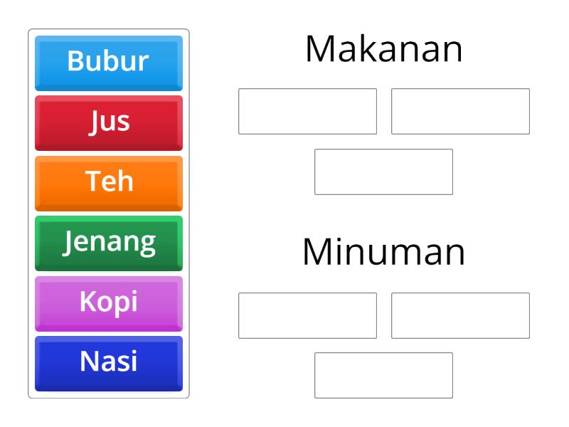 Letakkan sesuai grup masing-masing - Group sort