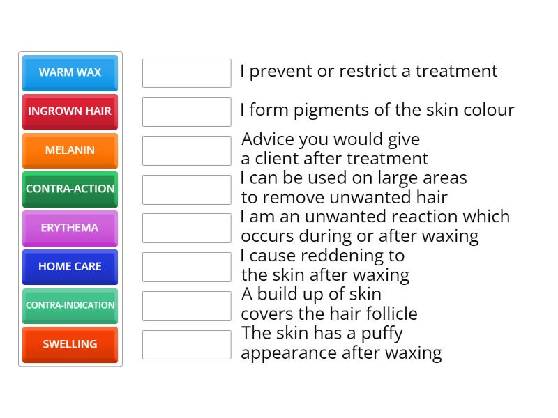 Waxing activity - Match up