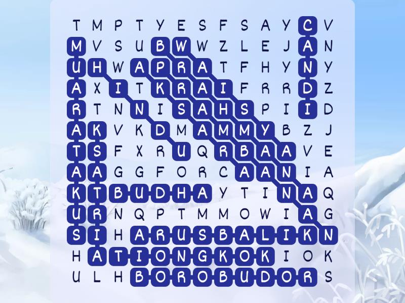 arka ganteng 7C - Wordsearch