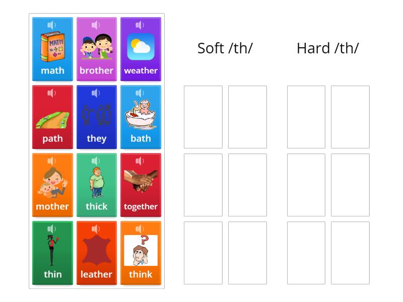 Practice /th/ sound - Soft or Hard? - Group sort