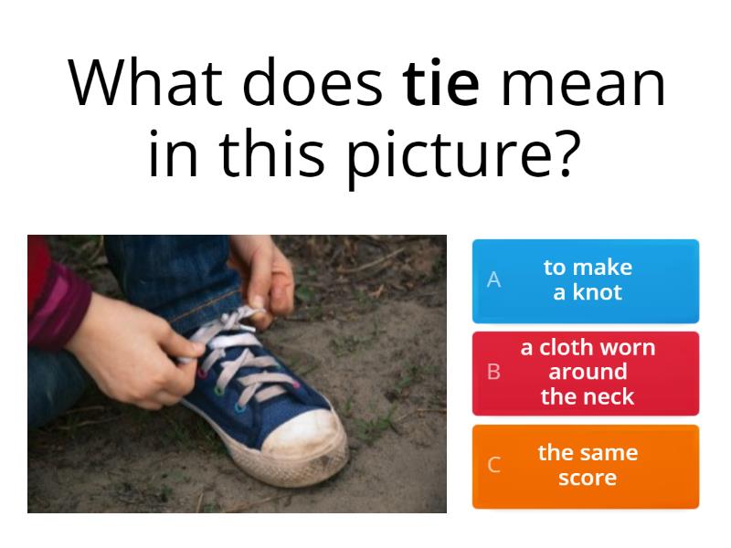 Multiple Meanings - Tie, Sign, Charge - Quiz
