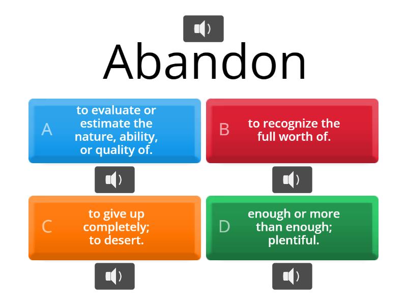 Word definition p1 - Quiz