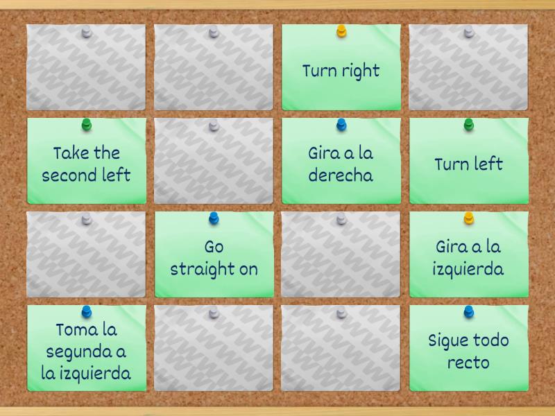 Directions - Matching pairs