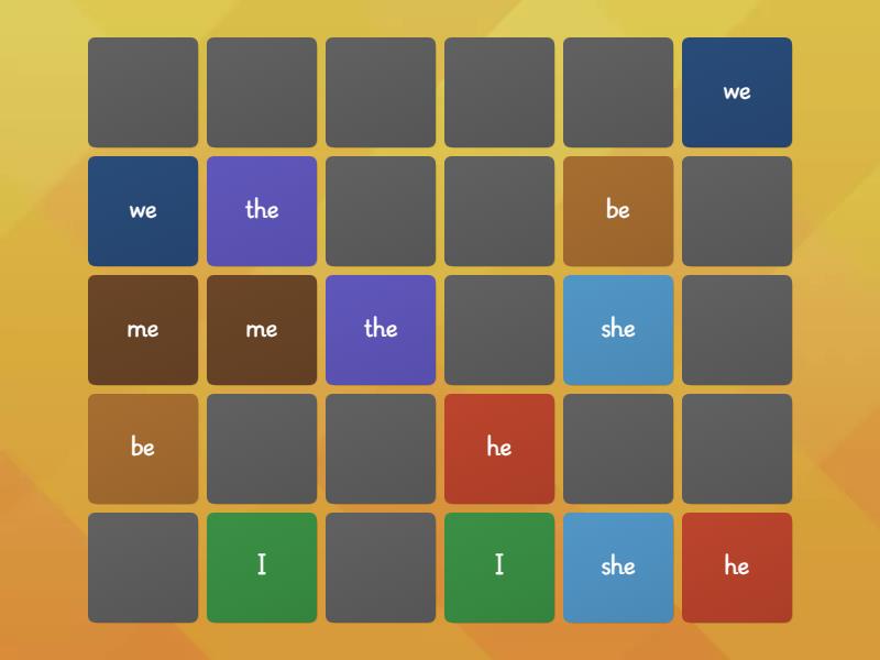 Jolly Phonics Tricky word match - Matching pairs