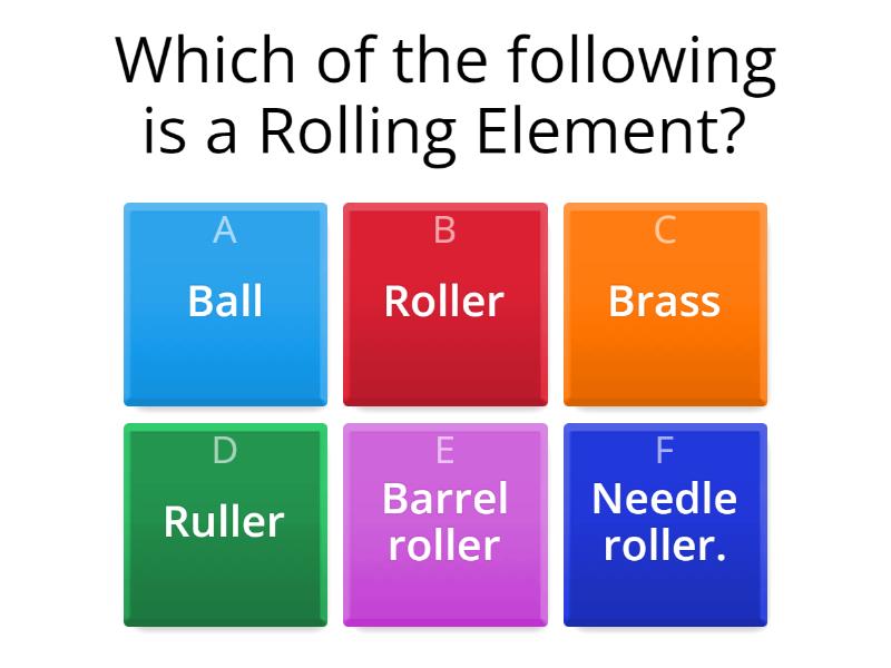 Rolling Elements - Cuestionario