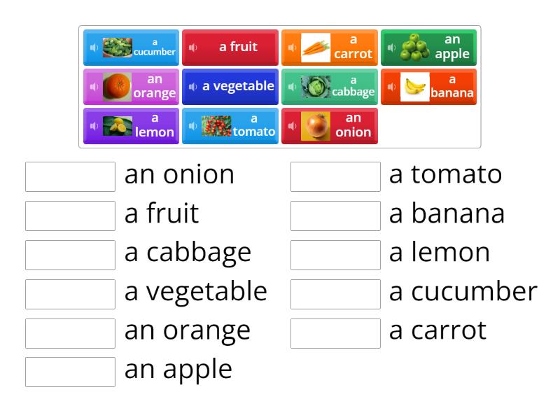 Fruit and vegetable - Match up