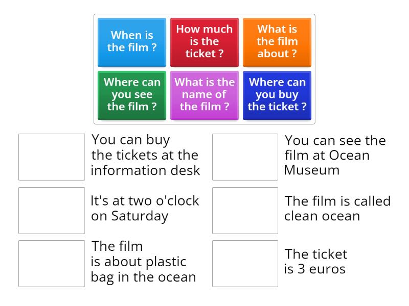 Unit 5 Help our ocean 21 ( cuarto de primaria ) - Match up