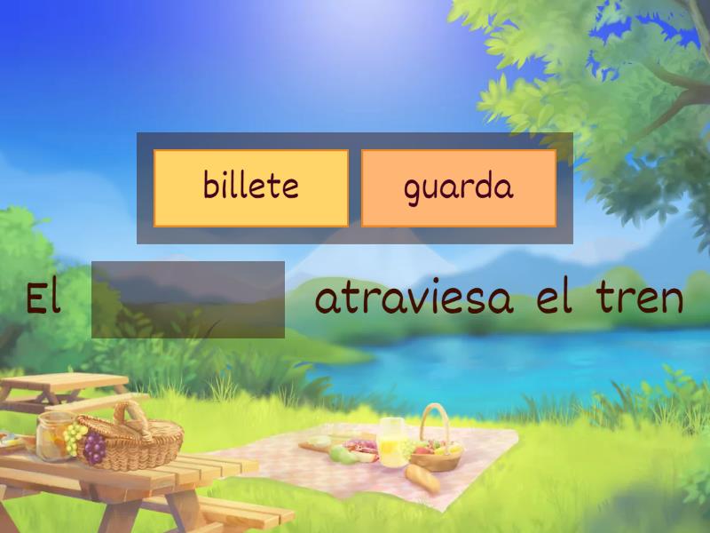 Vocabulario en la estacion de tren - Missing word