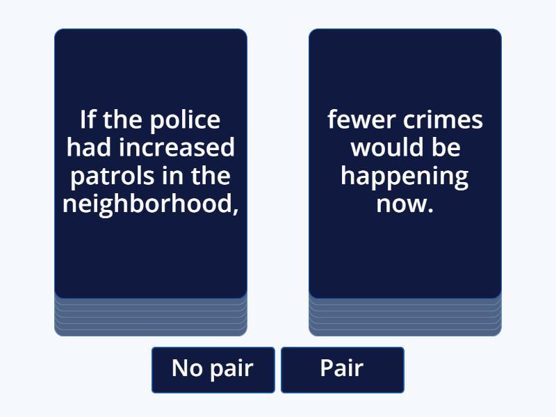 Let's pair tenses! - Pair or No Pair