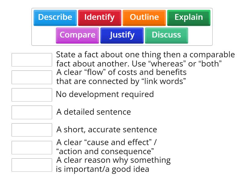 N5 BM: Command Words Match Up - Une las parejas