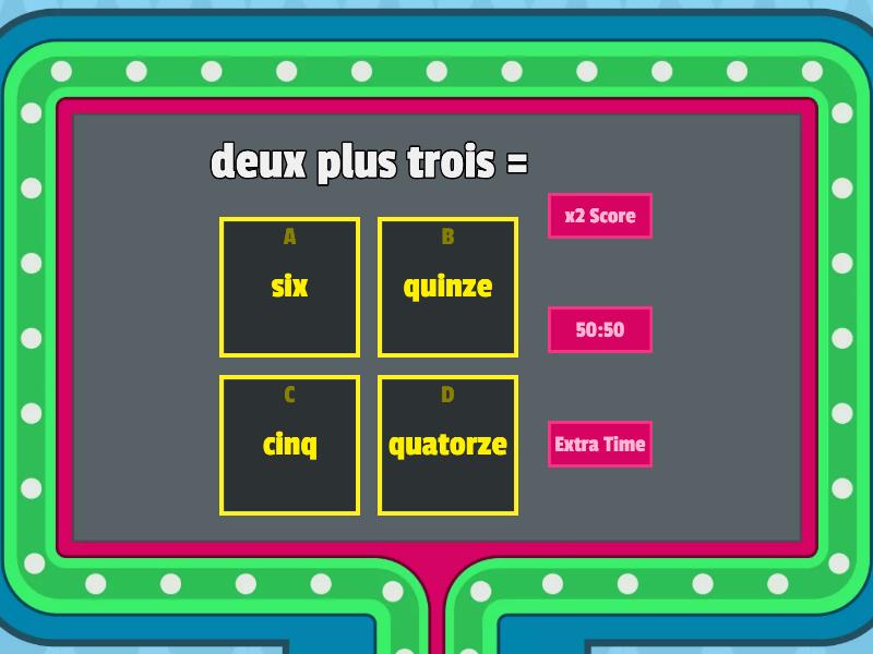 French Numbers -0-31 - Gameshow quiz