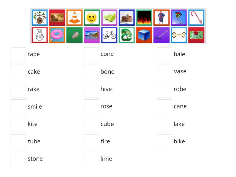 CVCe/Long Vowel/Silent e with Ms. Kayli - Match up
