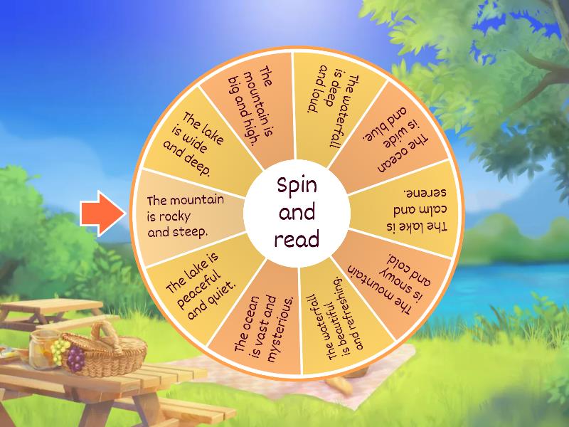 FF3. Unit 9. Describing places 1 (reading) - Spin the wheel