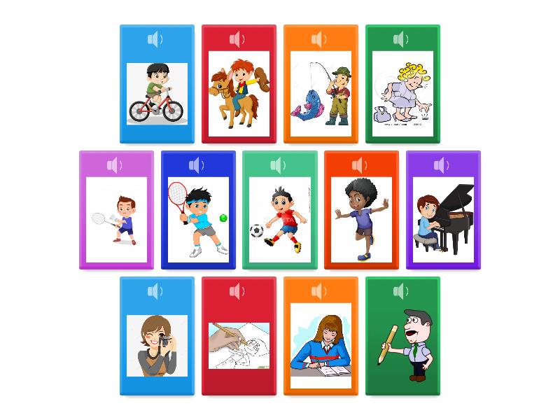 Action Verbs 2 - Flip tiles