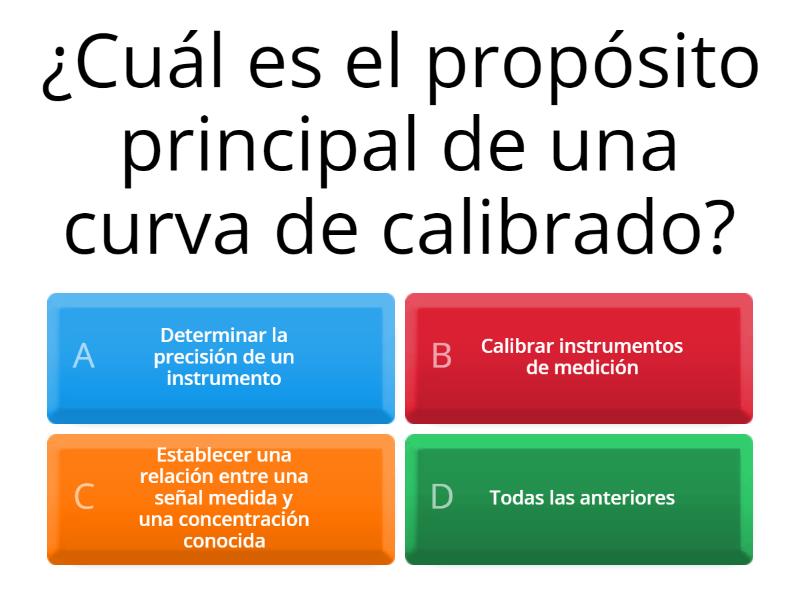 PH y curvas de calibrado - Cuestionario