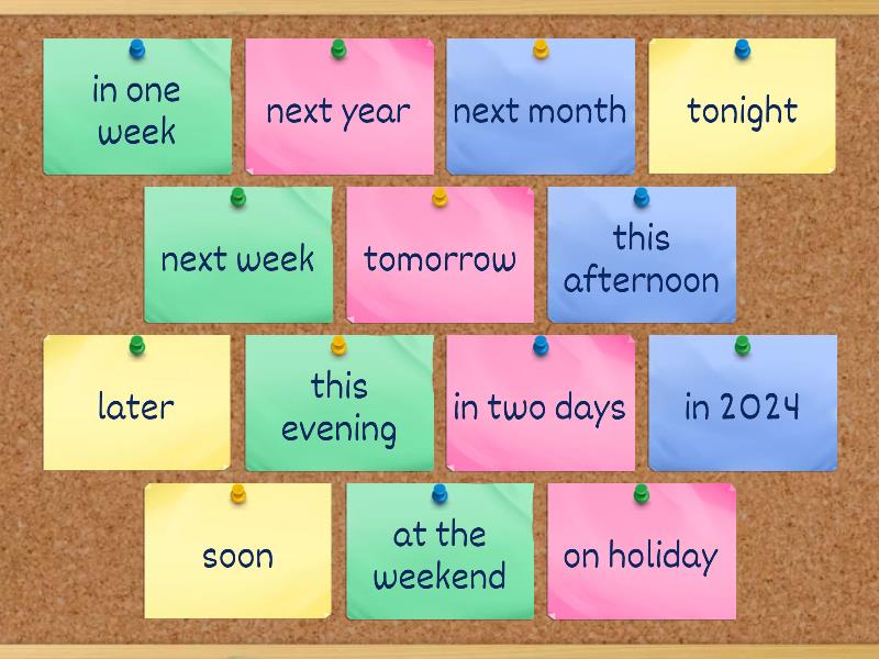 Future time markers - Flip tiles