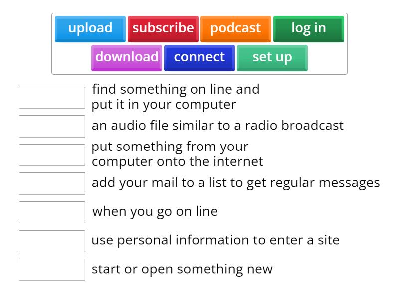 B1.3 Internet verbs - Match up