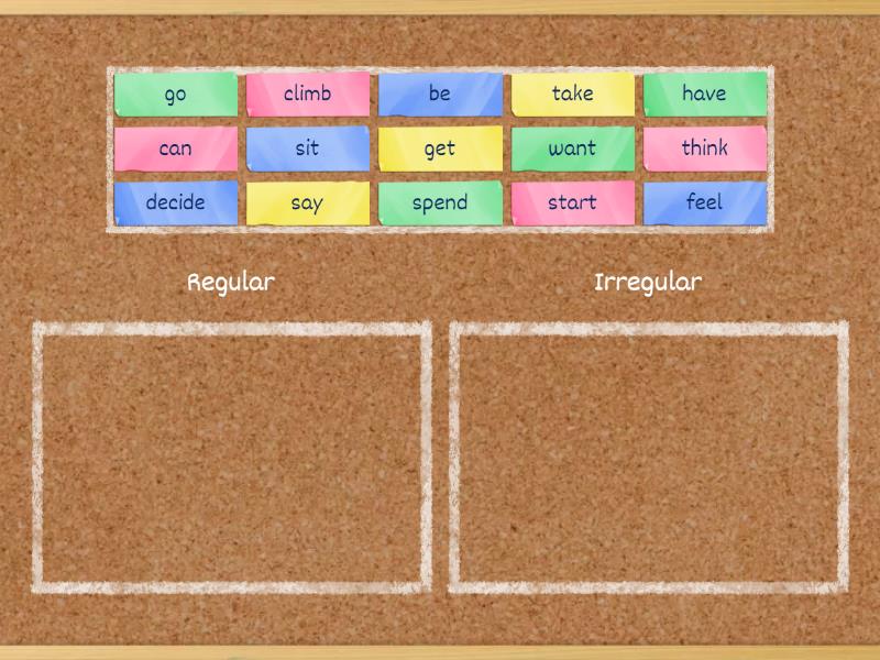 2A regular and irregular - Categorize