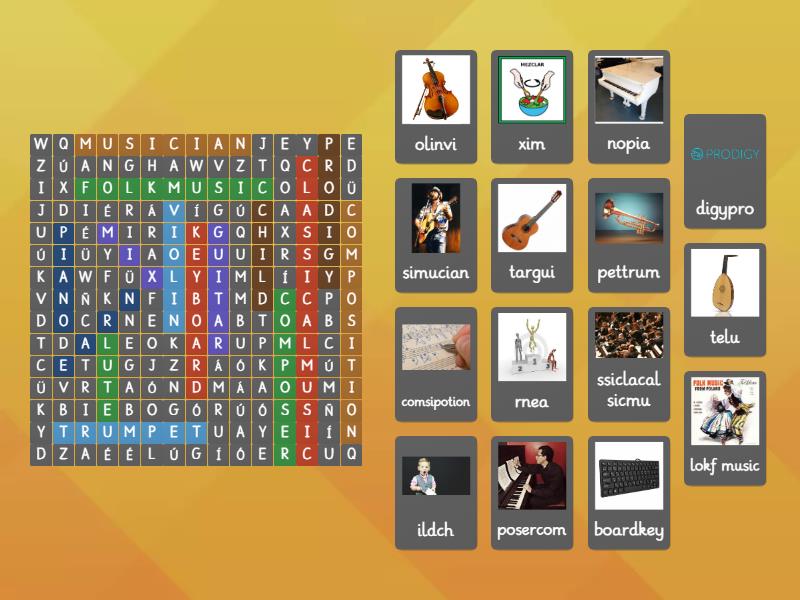 ¿What is music? - Wordsearch