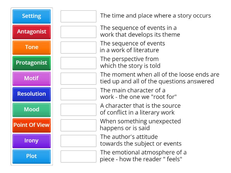 Literary Devices - Match up