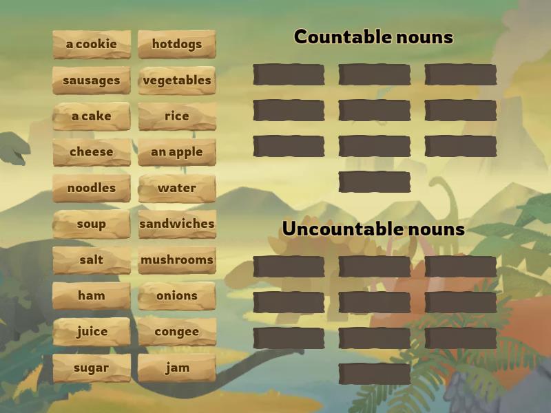 Book 3A Unit 4 Countable vs Uncountable - Classificação em grupos
