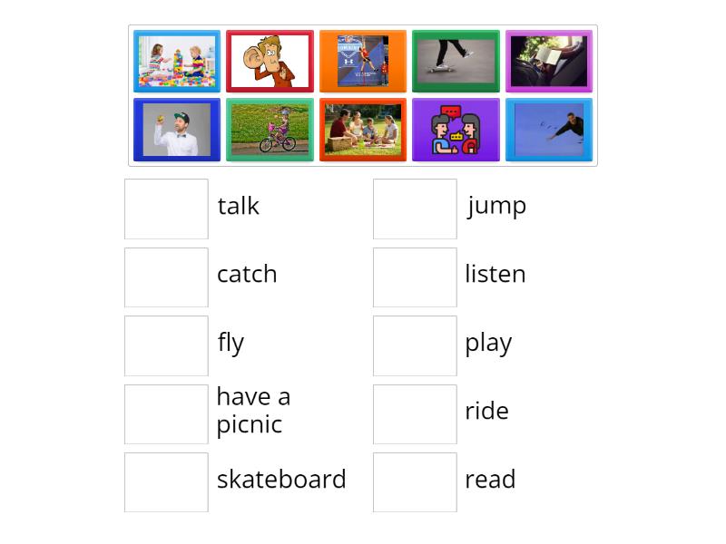 3 primary - unit 4 match reading - Match up