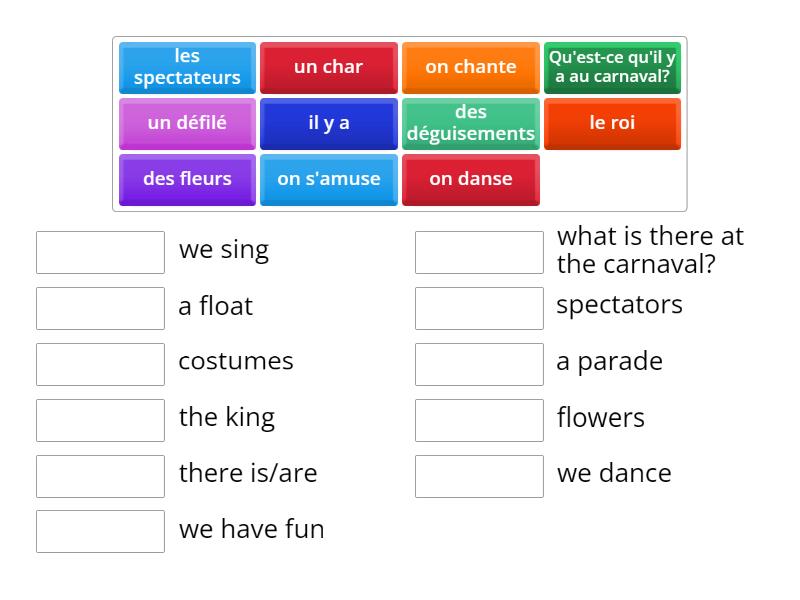 Au carnaval - Match up
