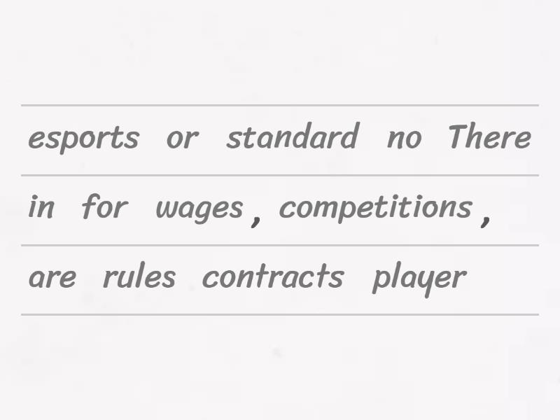 Issues in Esports - Unjumble