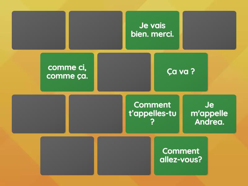 Conversations - Matching pairs