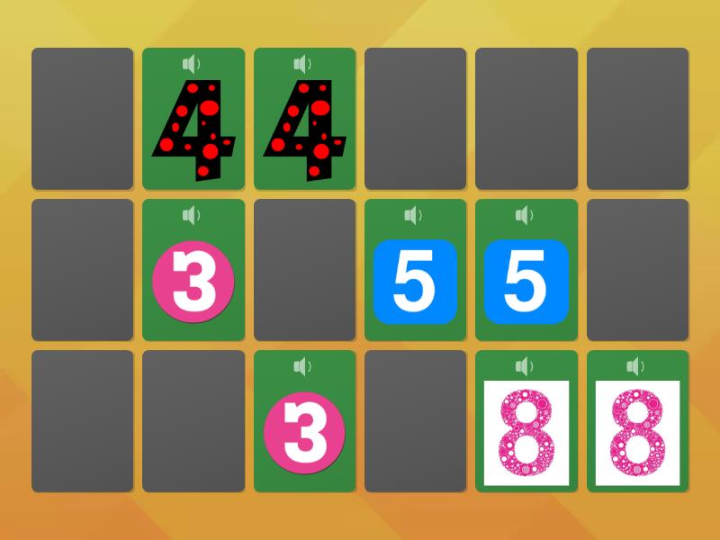 Numbers Kid's Box 1 - 1-10 - Audio - Matching pairs