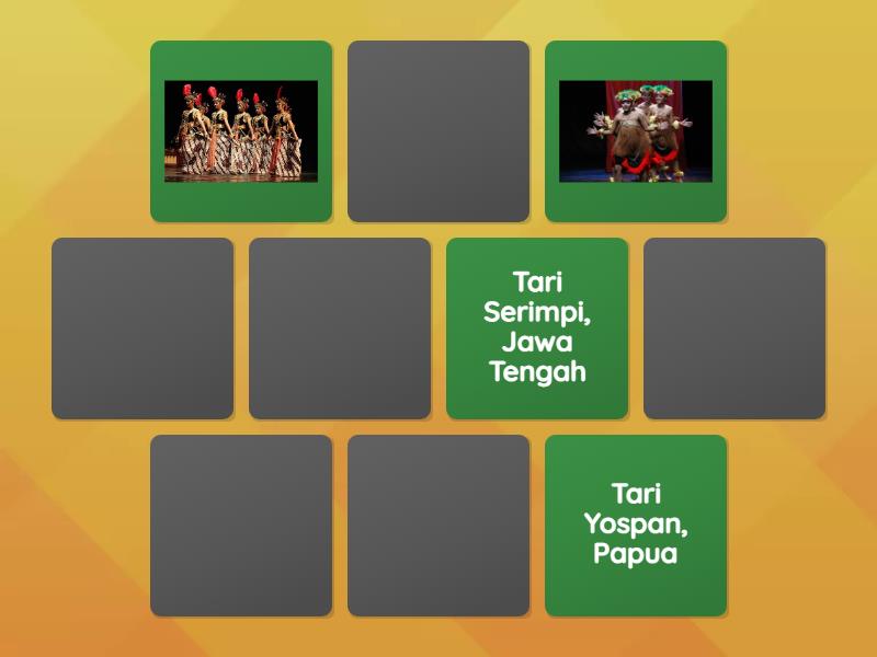 Mengenal Jenis Tarian - Matching pairs