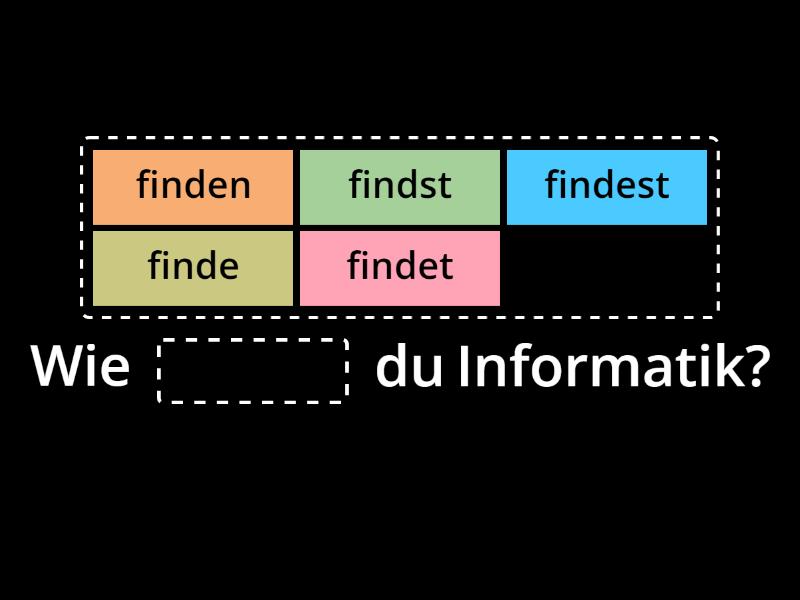 Konjugation finden - Complete the sentence