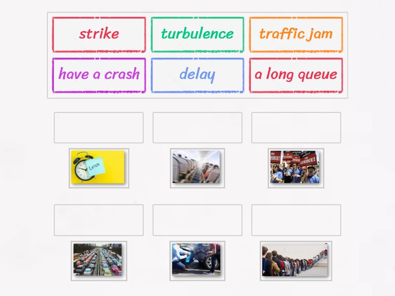 Transport collocations - Match up