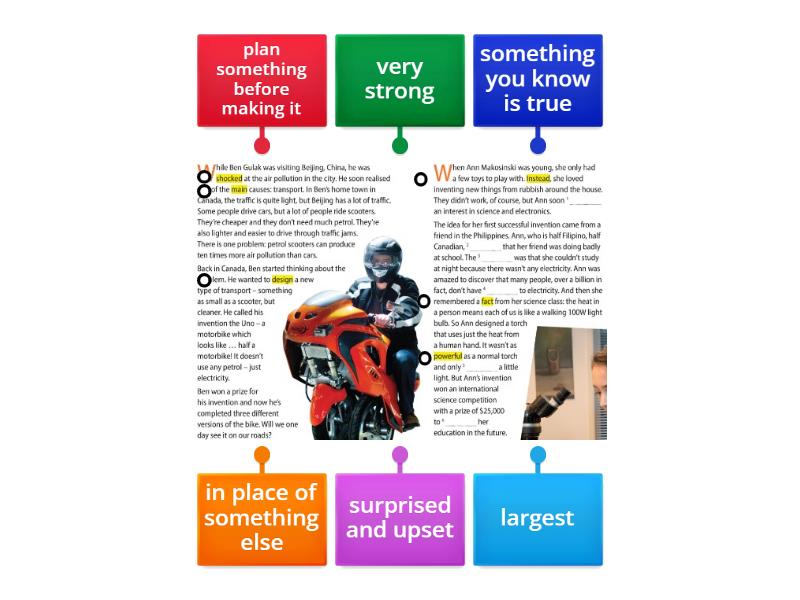 City Problems: teenager´s solutions - Labelled diagram