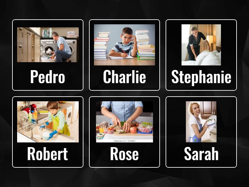 What's Charlie doing? He's doing homework. - Flip tiles