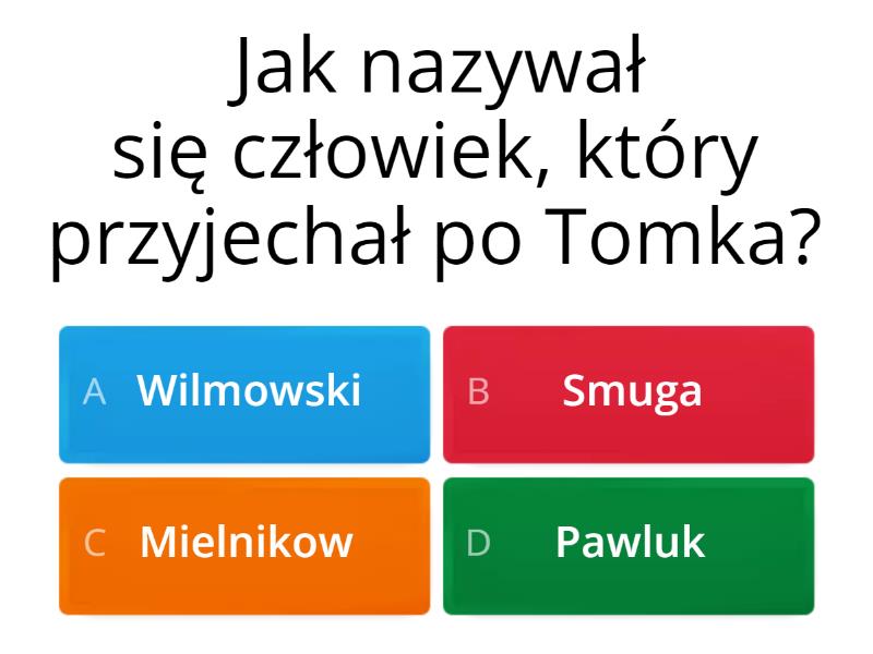 Tomek w krainie kangurów - ze znajomości lektury - Test Tomek w krainie kangurów - ze znajomości lektury - Test