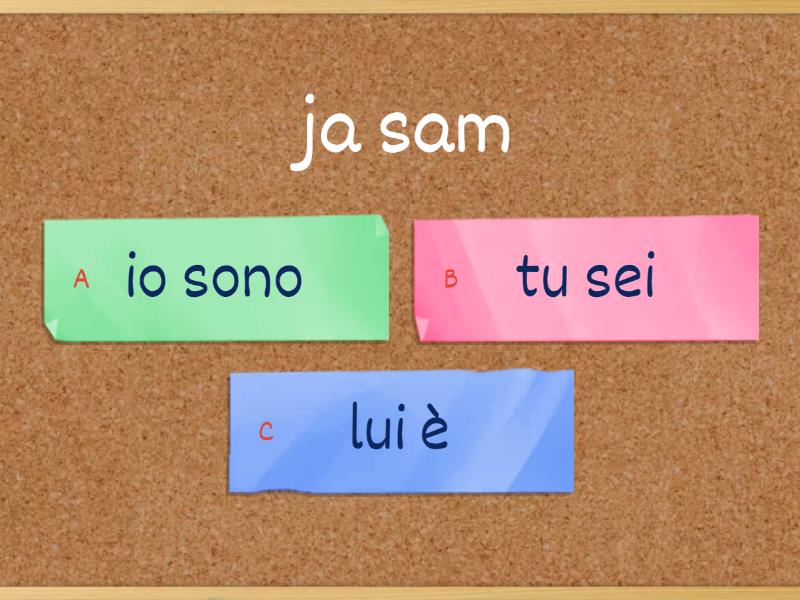 Ja sam, ti si, ... quiz - Cuestionario
