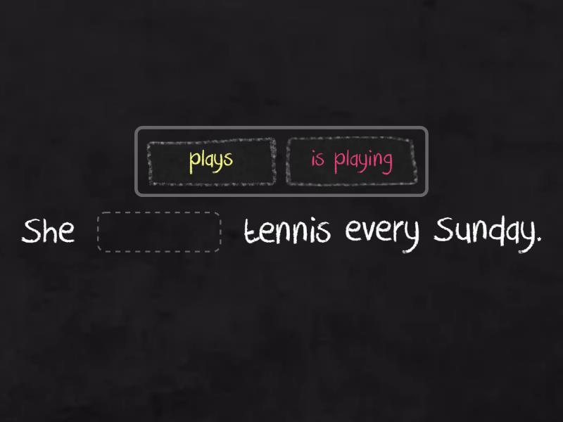 Present Simple, Present Continuous - Complete the sentence