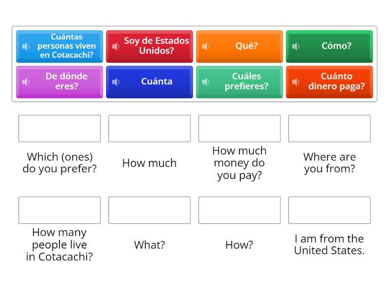 asking questions - Une las parejas
