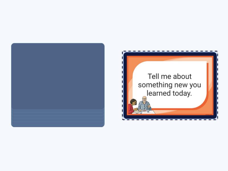 Lunch/Dinner Conversation Starters - Speaking cards